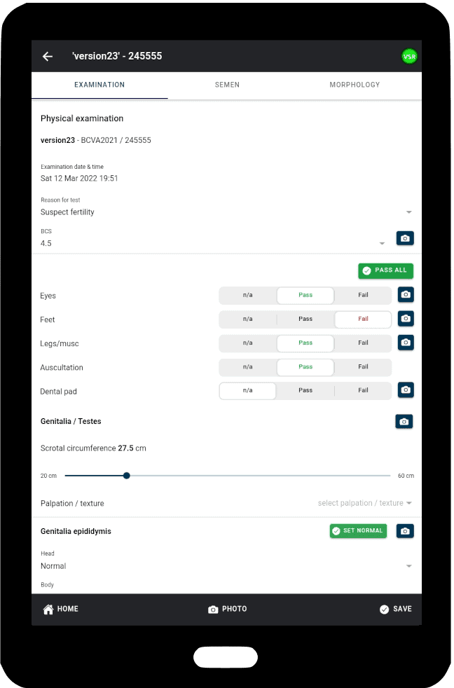 VSR • The Bull Fertility Evaluation and Reporting System for Vets